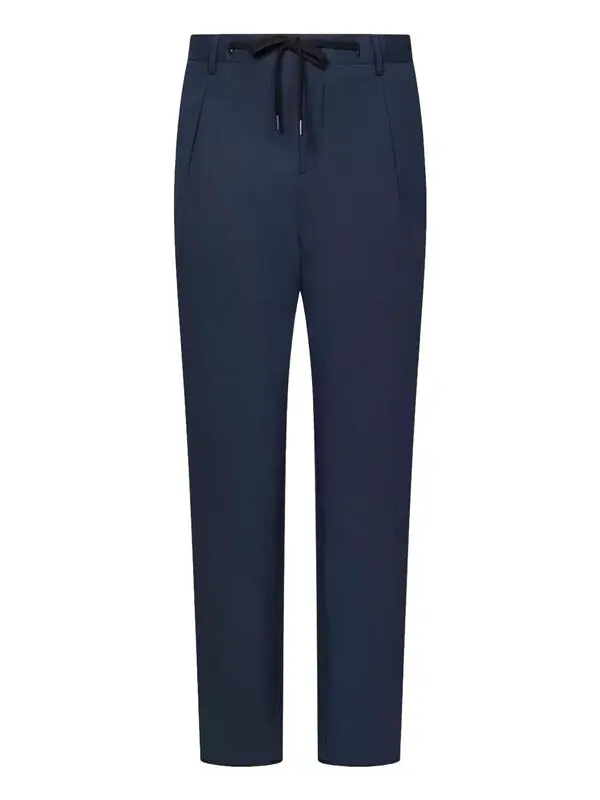 FRANZESE COLLECTION Stefano De Martino Pleated Drawstring Trousers - Blue