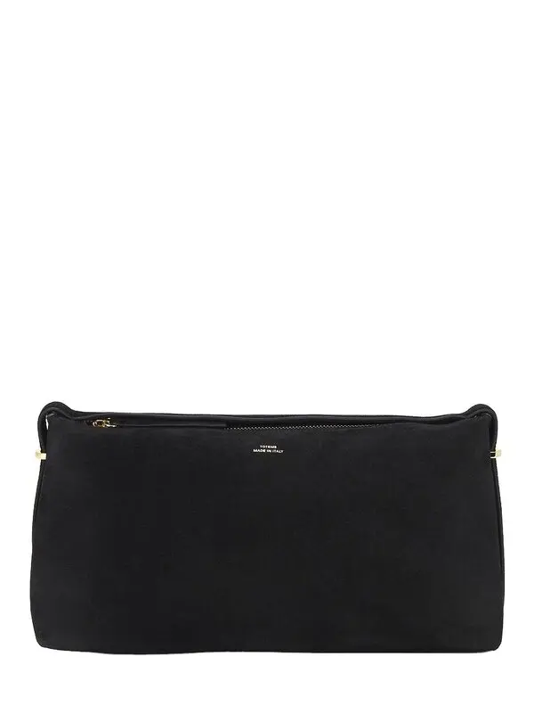 TOTÊME Suede Scoop Clutch - Black