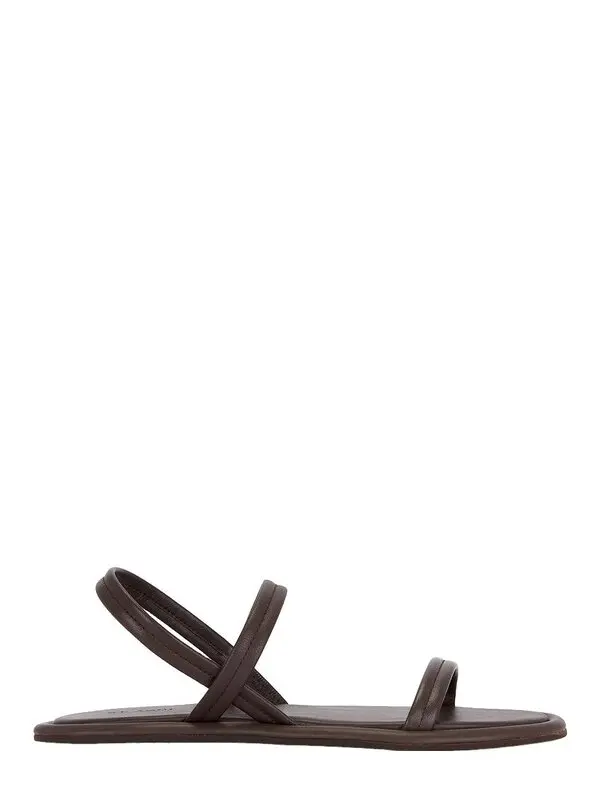 ST. AGNI Fine Strap Sandal - Chocolate