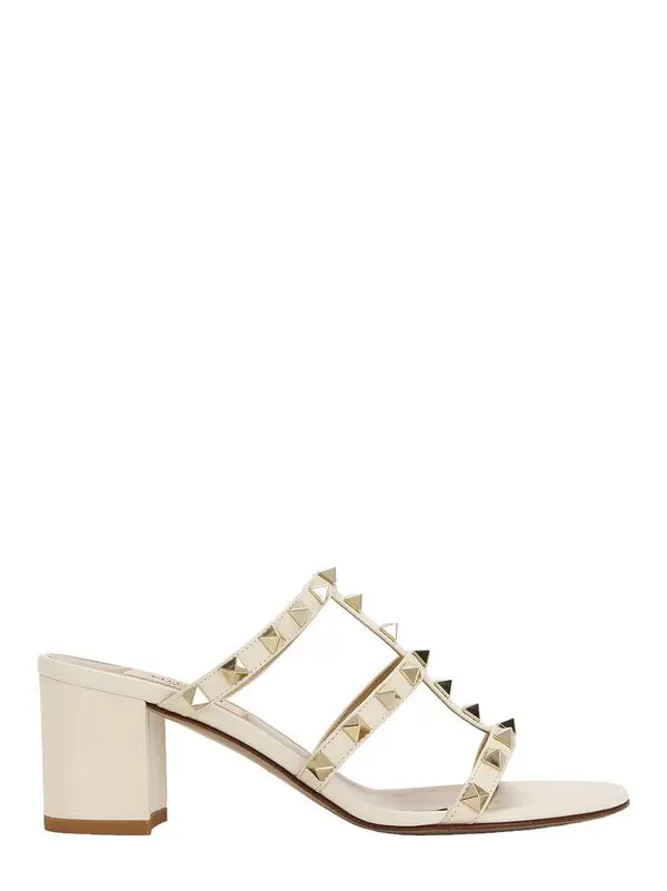 Valentino Garavani Rockstud Slide Mule - Light Ivory