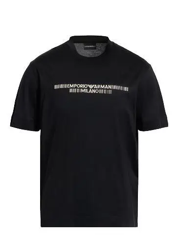 Emporio Armani T-shirt Military Size Lyocell, Cotton - Black