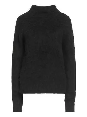 Sportmax Turtleneck In Alpaca Wool Blend - Black