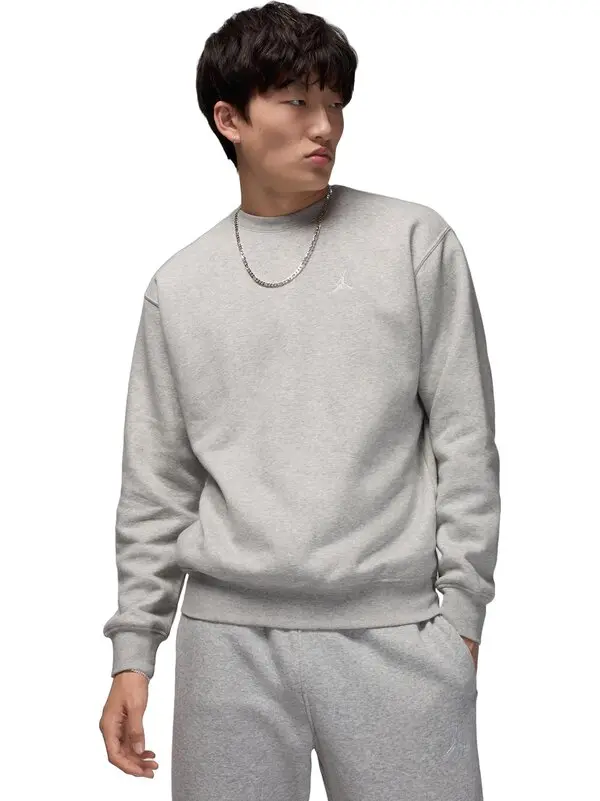 JORDAN Brooklyn Fleece Crew-neck Sweatshirt - Grey