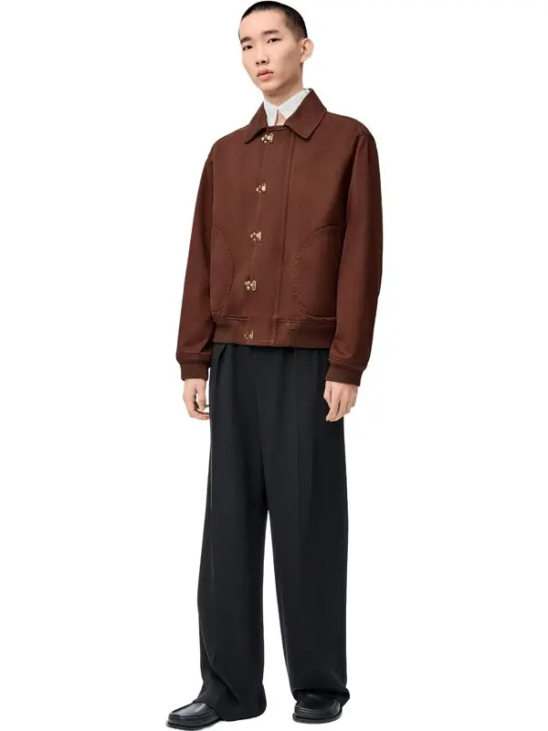 Loewe Cotton Jacket - Brown/dark Brown