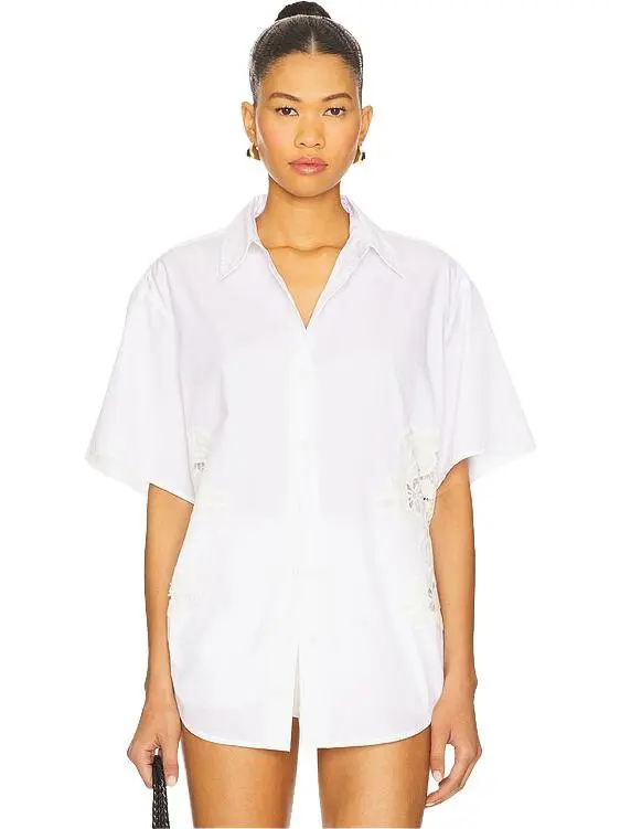 Rag & Bone Amy Lace Shirt - White Lace