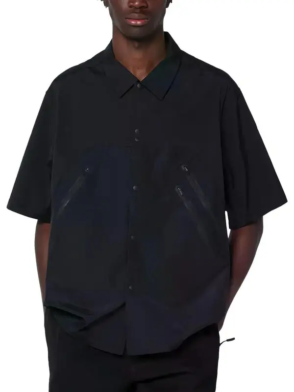 PURPLE MOUNTAIN OBSERVATORY Zip-pocket Short-sleeve Shirt - Black