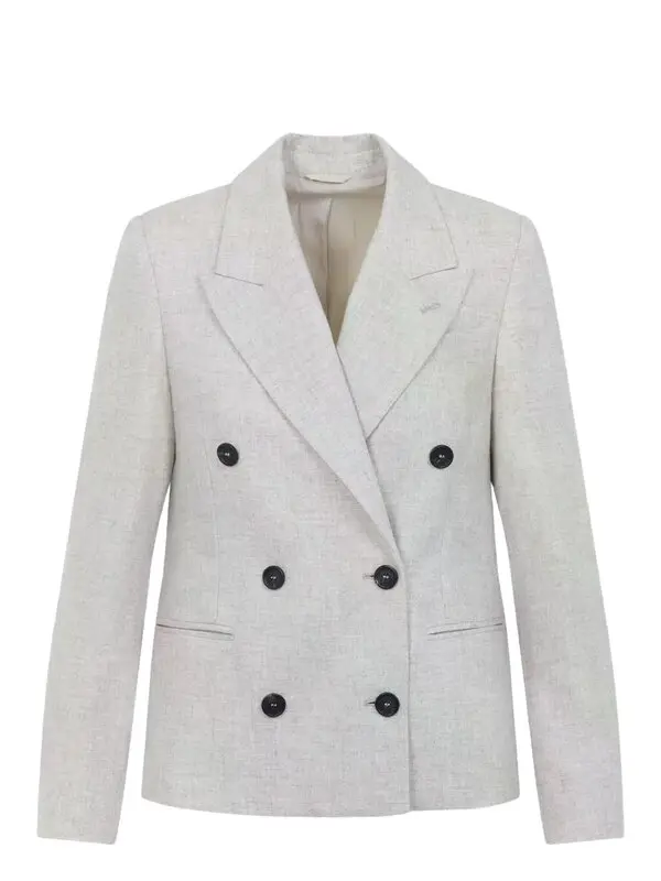 Brunello Cucinelli Double-breasted Wool Blazer - Neutrals