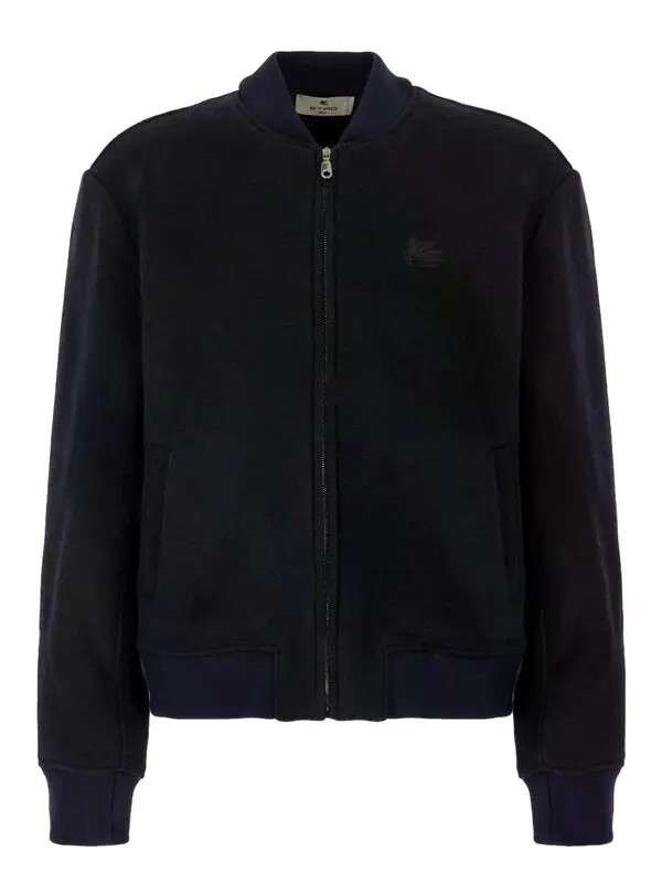 Etro Embroidered-logo Jacket - Blue
