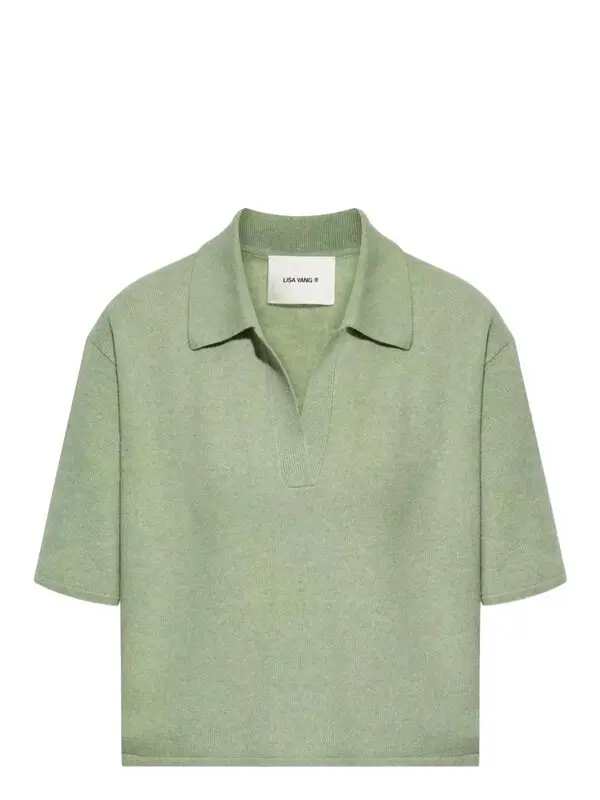 LISA YANG Polo-collar Short-sleeve T-shirt - Green