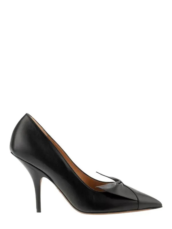 FERRAGAMO 70mm Bow Pointed Pumps - Black