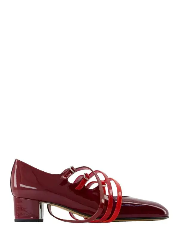 CAREL Spaghetti Patent Leather Pumps - Brown