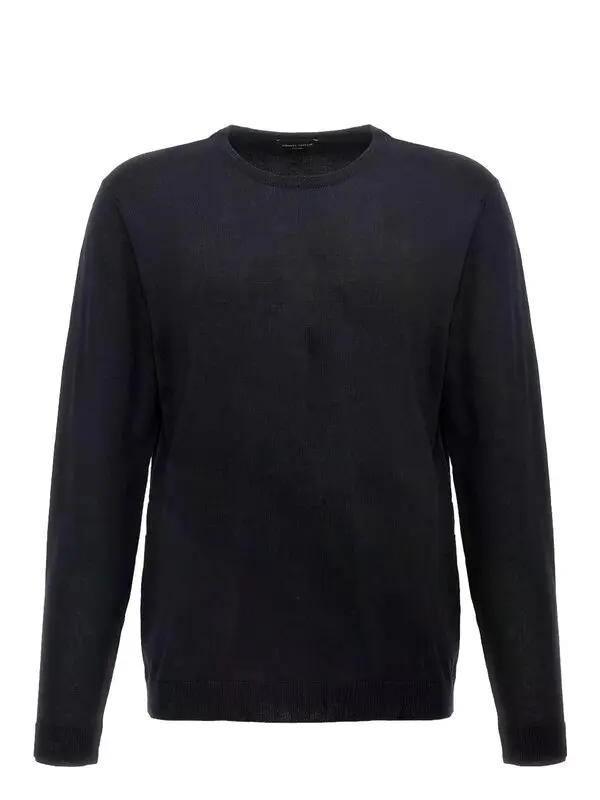 ROBERTO COLLINA Crew-neck Merino Wool Sweater - Blue