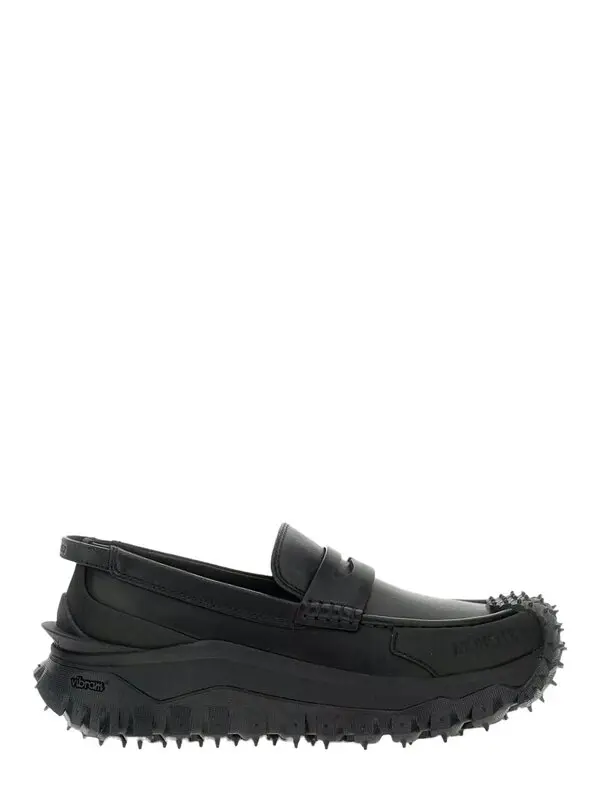 Moncler Penny Leather Loafers - Black