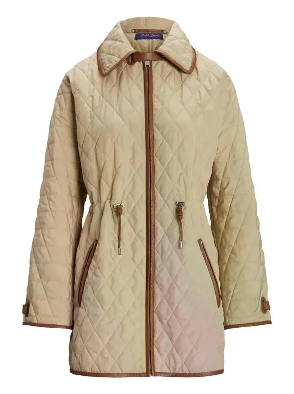Ralph Lauren Saundra Quilted Drawstring Coat - Neutrals