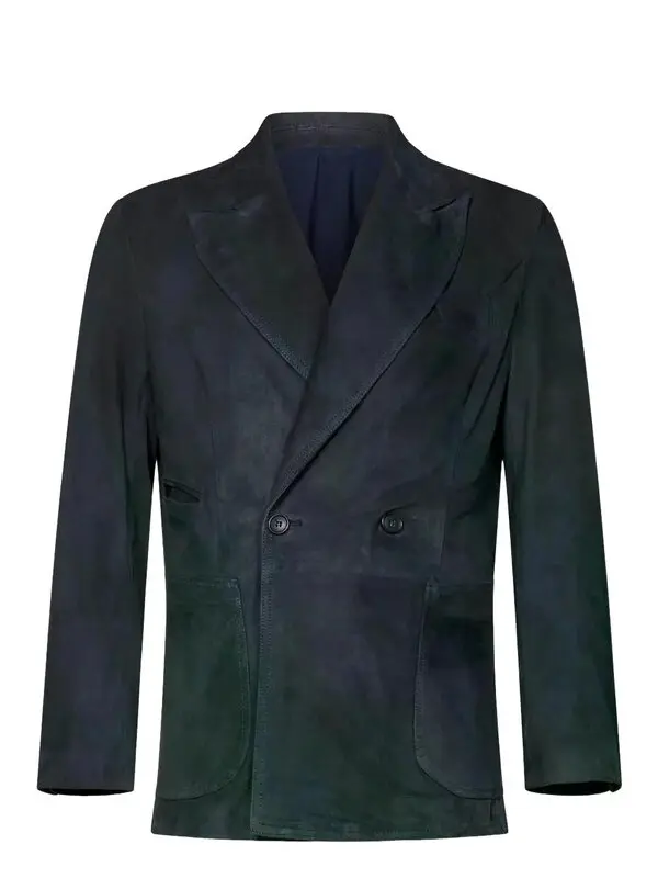 FRANZESE COLLECTION Double-breasted Peak-lapel Blazer - Blue