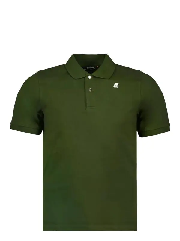 K-WAY Two-button Logo Polo Shirt - H11 Green Cypress