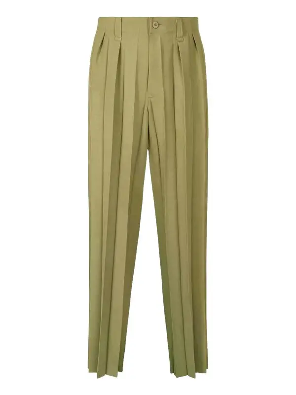 Issey Miyake Pleated Trousers - Green