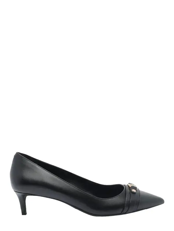 Michael Kors 45mm Logo-plaque Pointed-toe Pumps - Black