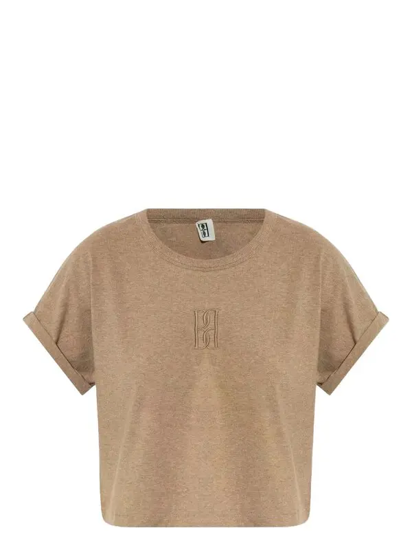 BY MALENE BIRGER Hrdalia Embroidered-logo T-shirt - Neutrals