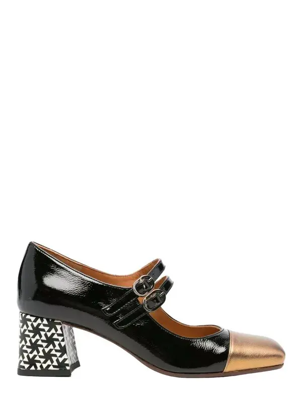 Chie Mihara 55mm Geometric Block Heel Pumps - Black