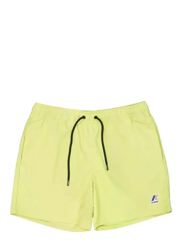 K-WAY Drawstring-waist Swim Shorts - Green