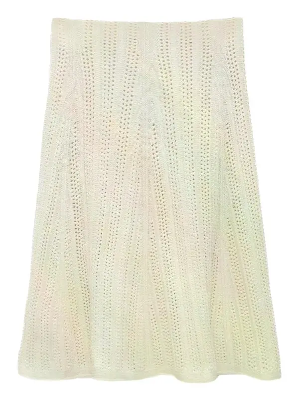 Dorothee Schumacher Open-knit A-line Mini Skirt - Neutrals