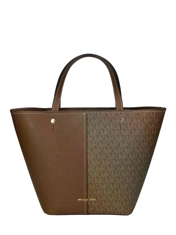 Michael Kors Monogram Paneled Tote - Brown