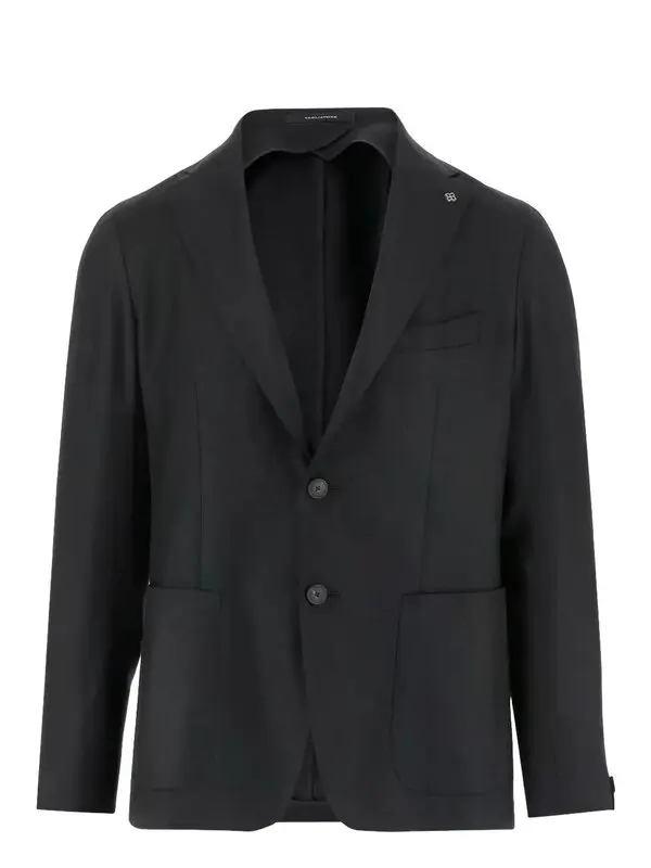 Tagliatore Three-button Patch-pocket Blazer - Black