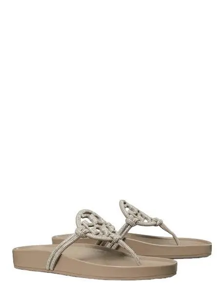 Tory Burch Miller Cloud Knotted Pavé Sandal - New Basalt