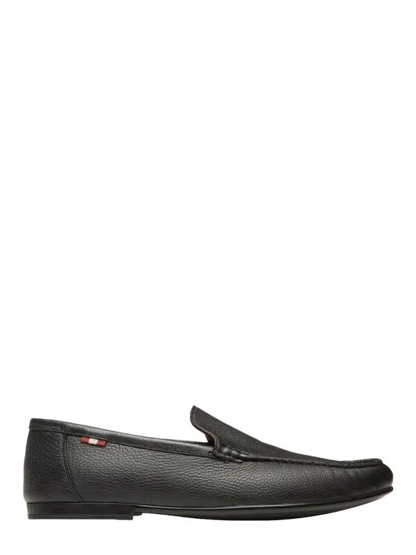 Bally Grained-leather Loafers - Black