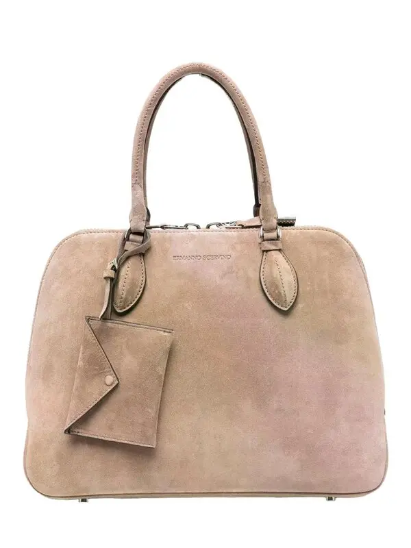 Ermanno Scervino Zip-fastening Suede Tote - Neutrals