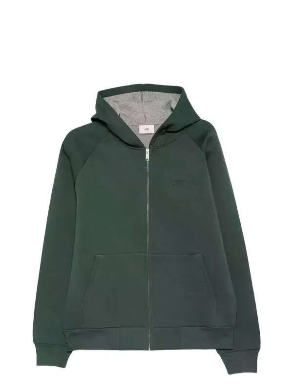 AUTRY Hooded Zip-up Sweatshirt - Green