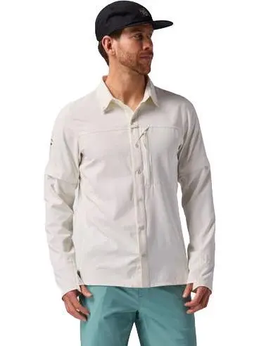 BACKCOUNTRY Tahoe Woven Convertible Snap-up Shirt - Egret