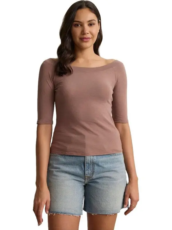 Velvet By Graham & Spencer Lucille Tee - Neutral