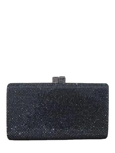 PatBO Mariah Crystal Embellished Clutch - Black