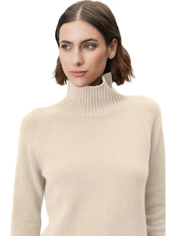 ITALIC Emma Cashmere Relaxed Turtleneck Sweater - Ivory