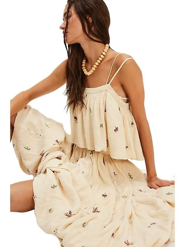 Free People Ever After Maxi Set - Ivory Combo