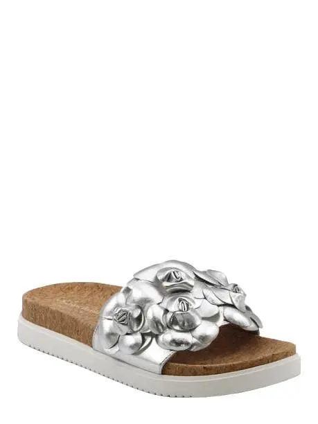 Charles By Charles David Phoetic Flatform Slide Sandal - Silver