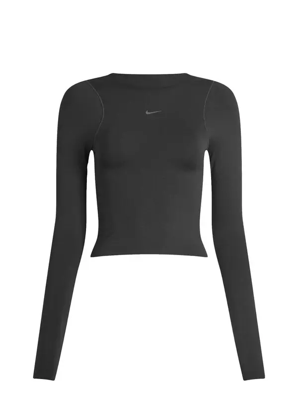 Nike Zenvy Long Sleeve Top - Black/pcg6c