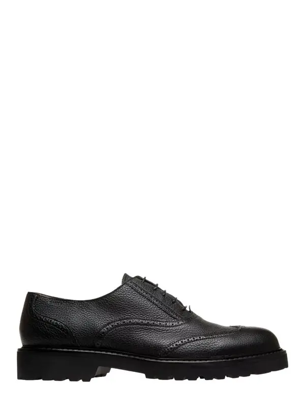 Bally Grained-leather Oxford Shoes - Black