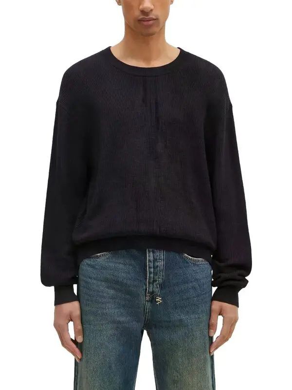 Paul Smith Ribbed-knit Crew-neck Sweater - Black