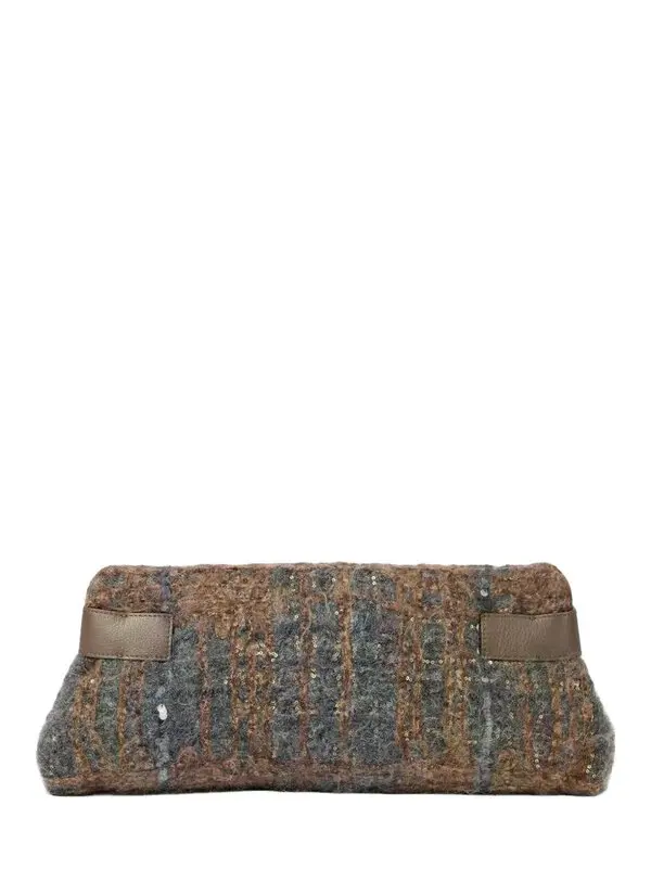 Brunello Cucinelli Sequin-embellished Clutch - Brown
