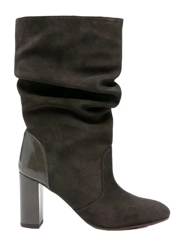 Chie Mihara 90mm Eychel Slouchy Leather Boots - Grey