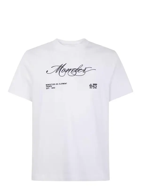Moncler Script-logo Cotton T-shirt - White