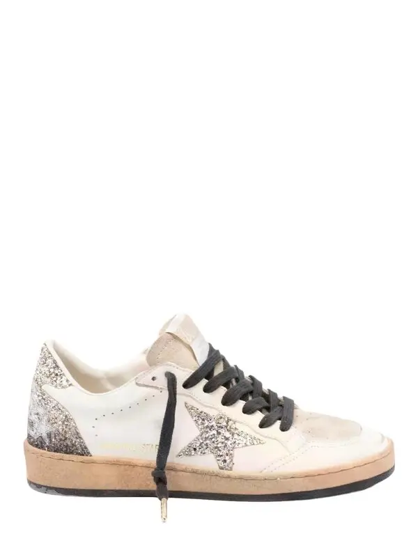 GOLDEN GOOSE Ball Star Glitter-star Sneakers - White