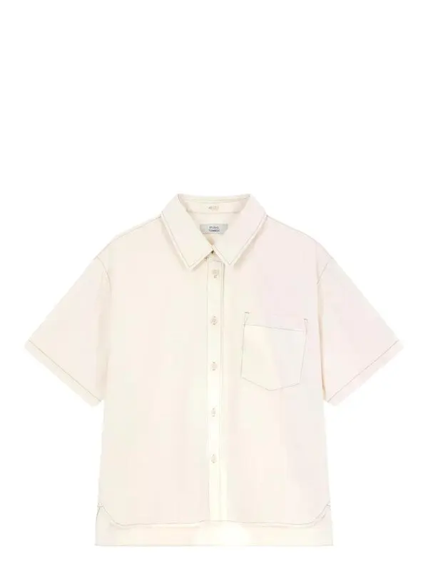 STUDIO TOMBOY Detachable-collar Shirt - Neutrals