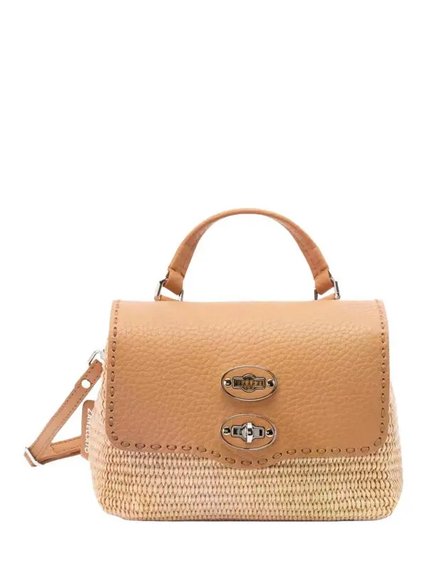 ZANELLATO Postina Spinnaker Leather-trimmed Bag - Neutrals