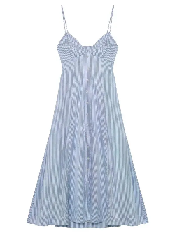 Simkhai Honor Button-front Midi Dress - Blue