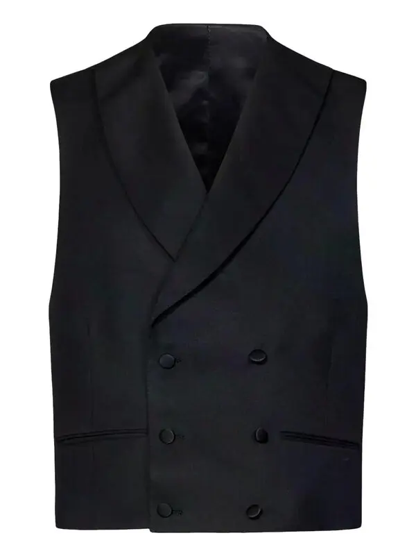FRANZESE COLLECTION Satin-detail Single-breasted Suit - Black