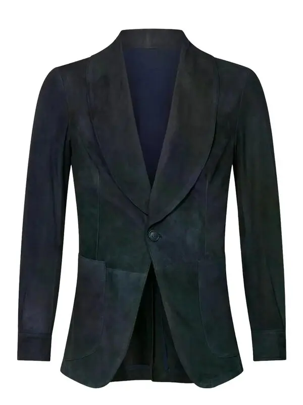 FRANZESE COLLECTION Shawl-collar Patch-pocket Blazer - Blue